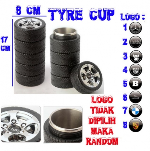 tyre cup - mug stainless roda